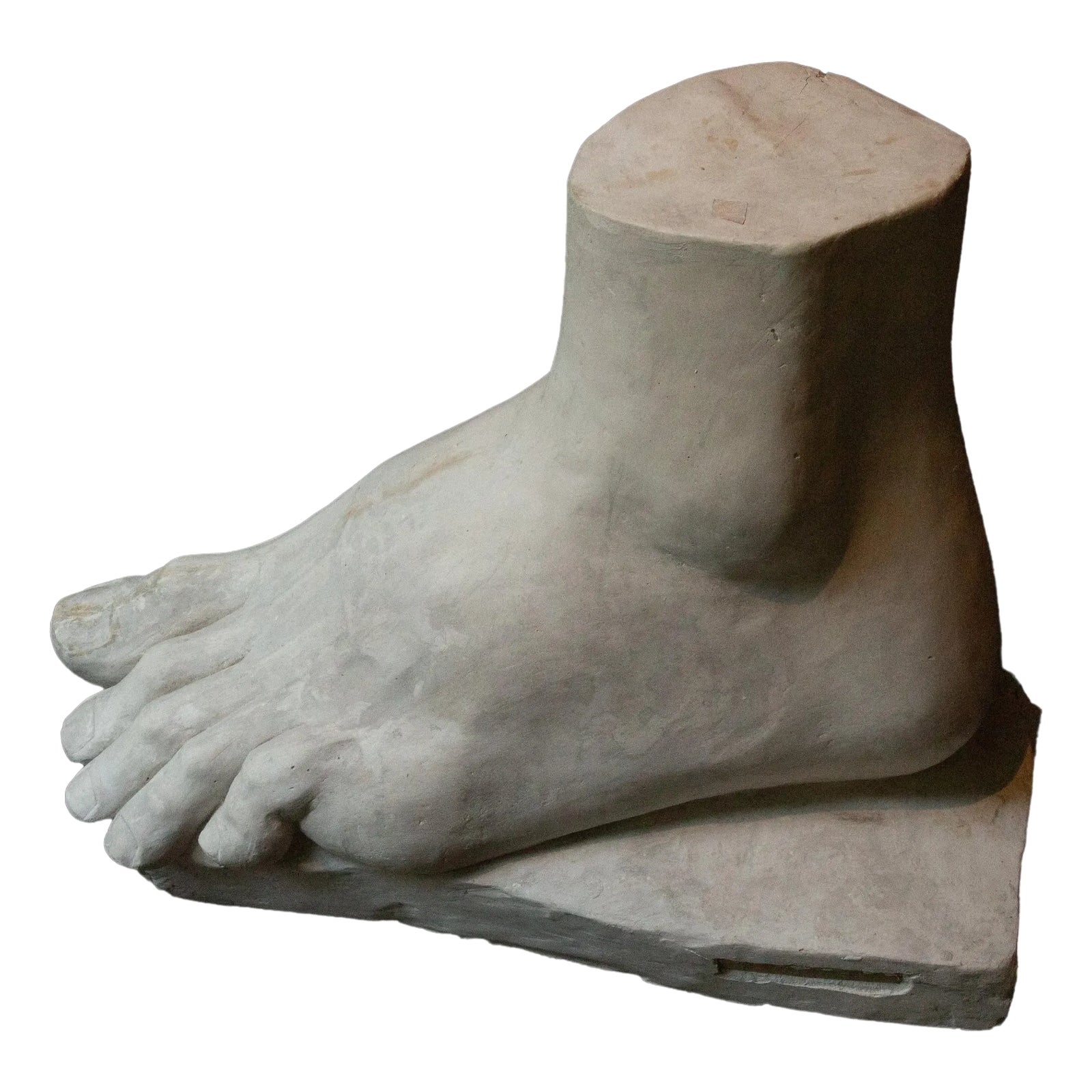 Colossal 19th-Century Classical Plaster Foot Sculpture 28" | Chairish