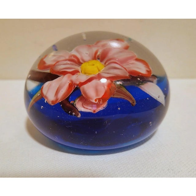 Mid 20th Century Glass Art Paperweight | Chairish