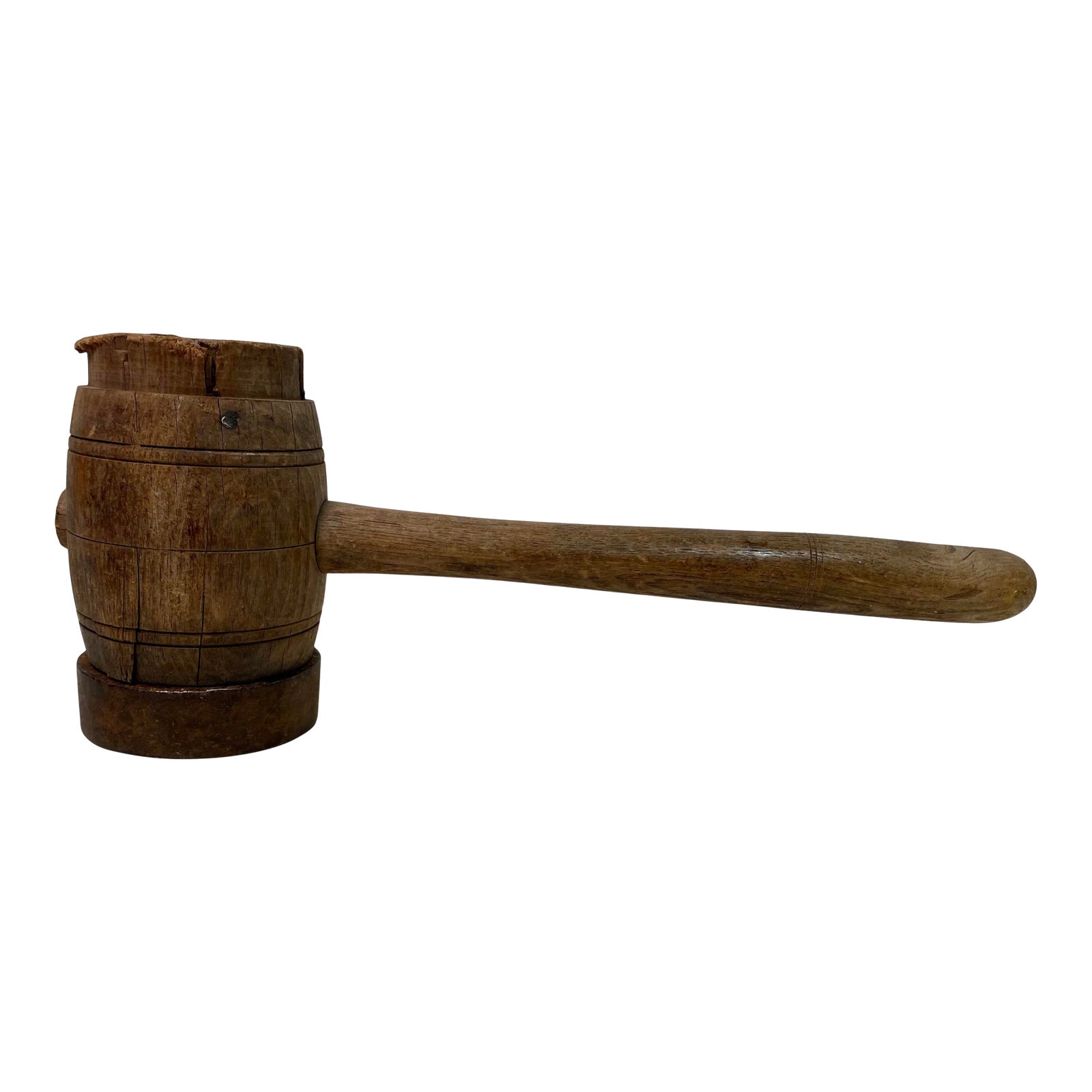 Large Antique Wooden Mallet / Hammer From England | Chairish