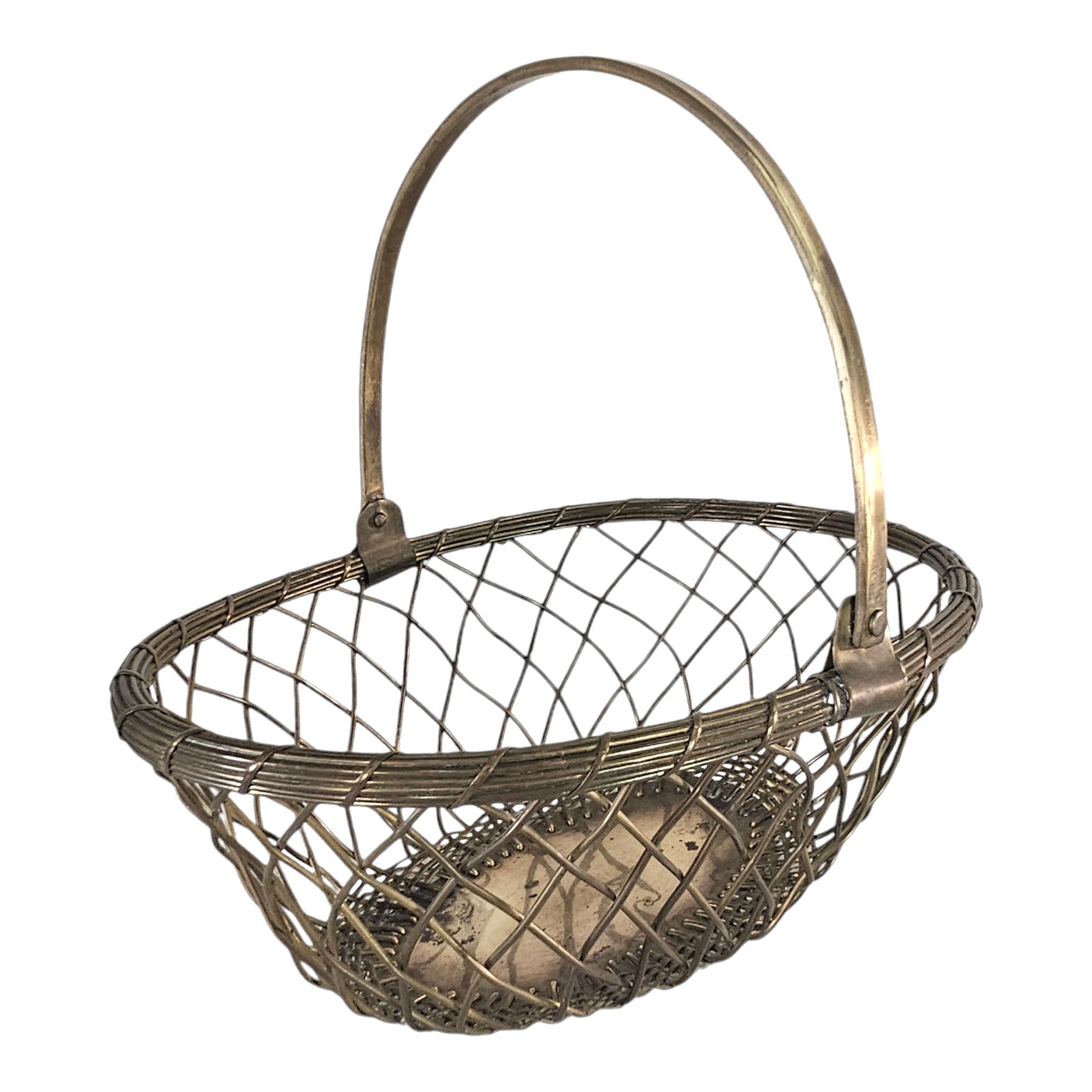 Gatco Solid Brass Wire Basket India Solid Brass 10.375" | Chairish