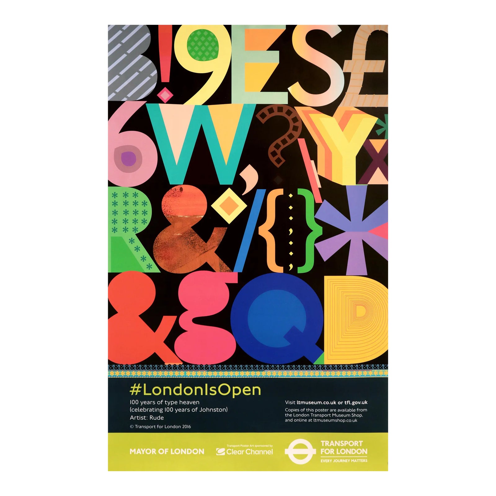 2016 British Transport Poster, #Londonisopen | Chairish