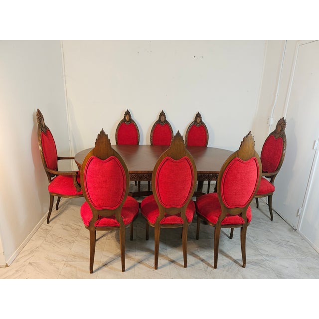 Antique Dining Set of 13 | Chairish