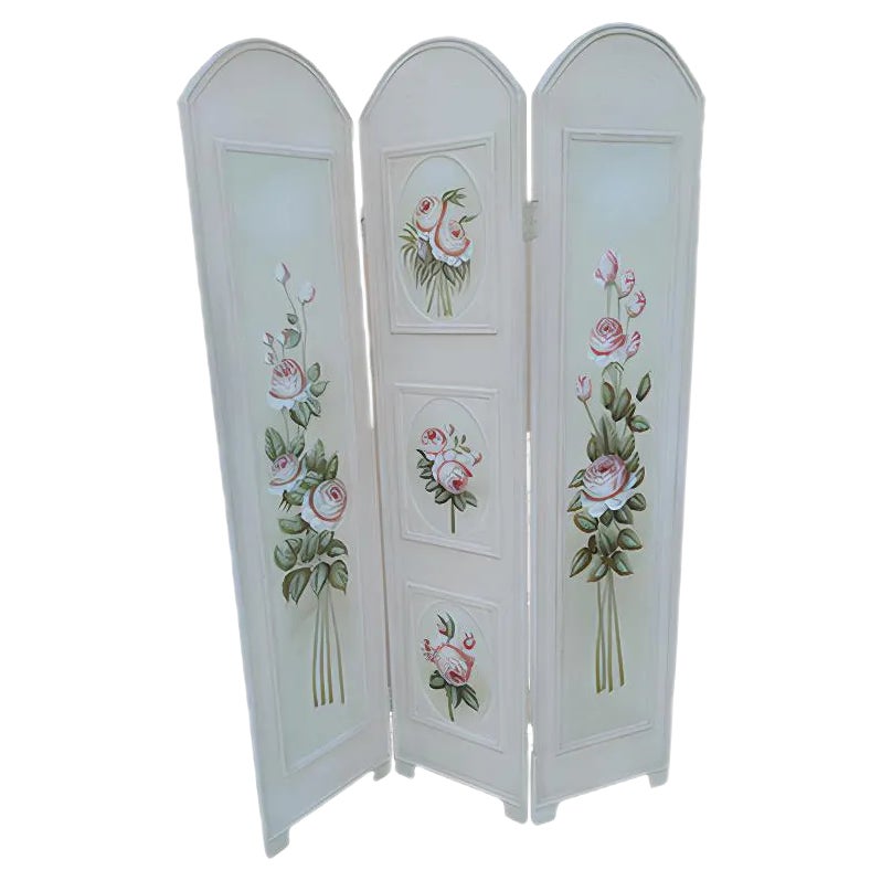 Painted Lacquered Partition Screen | Chairish