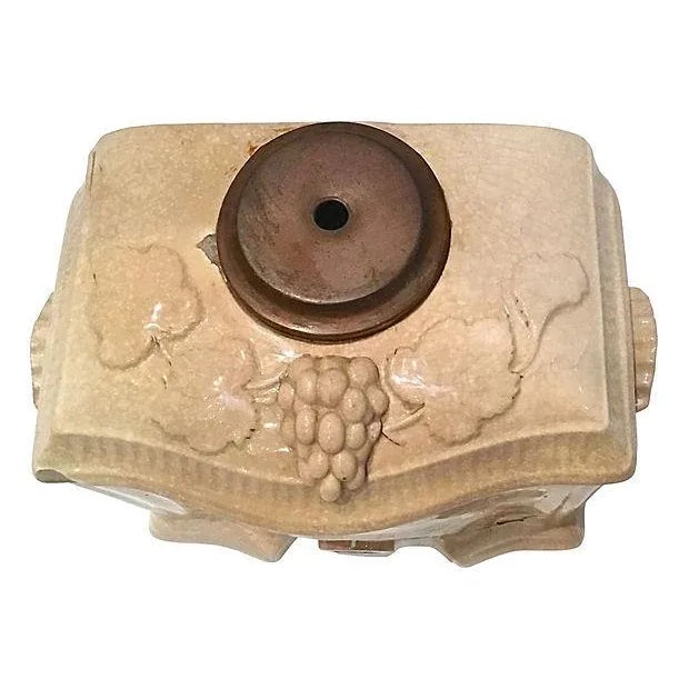 Antique English Ceramic Decanter | Chairish