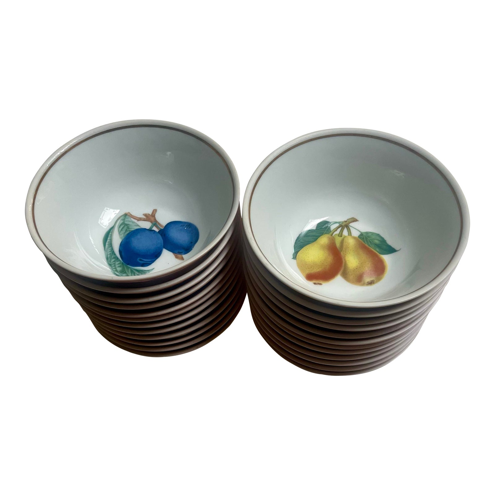 Set of 24 Mottahedeh Summer Fruit Bowls, Vista Allegra | Chairish
