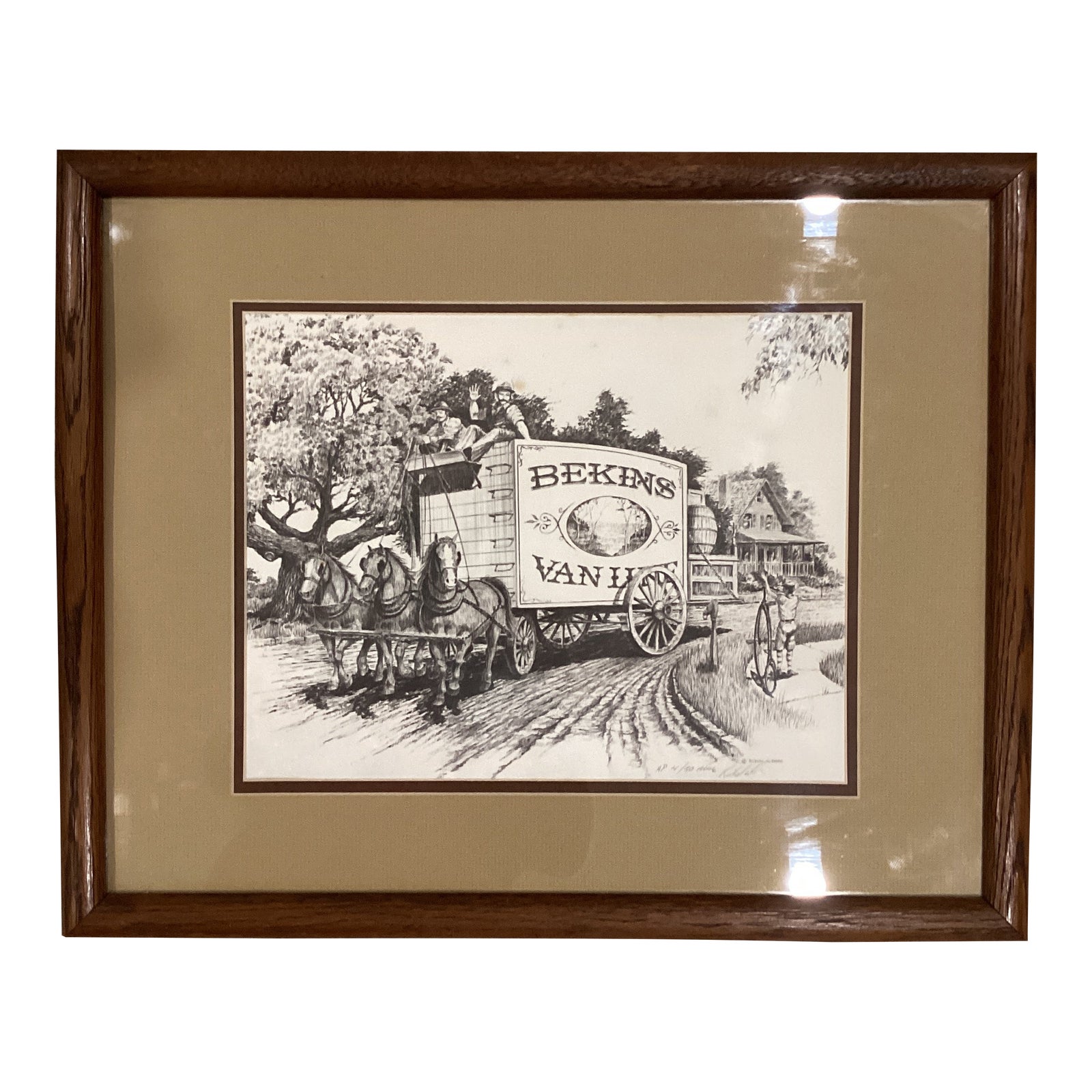 Rare First Limited Edition Ap 4/50 Lithograph "Thru the Years W/Bekins ...