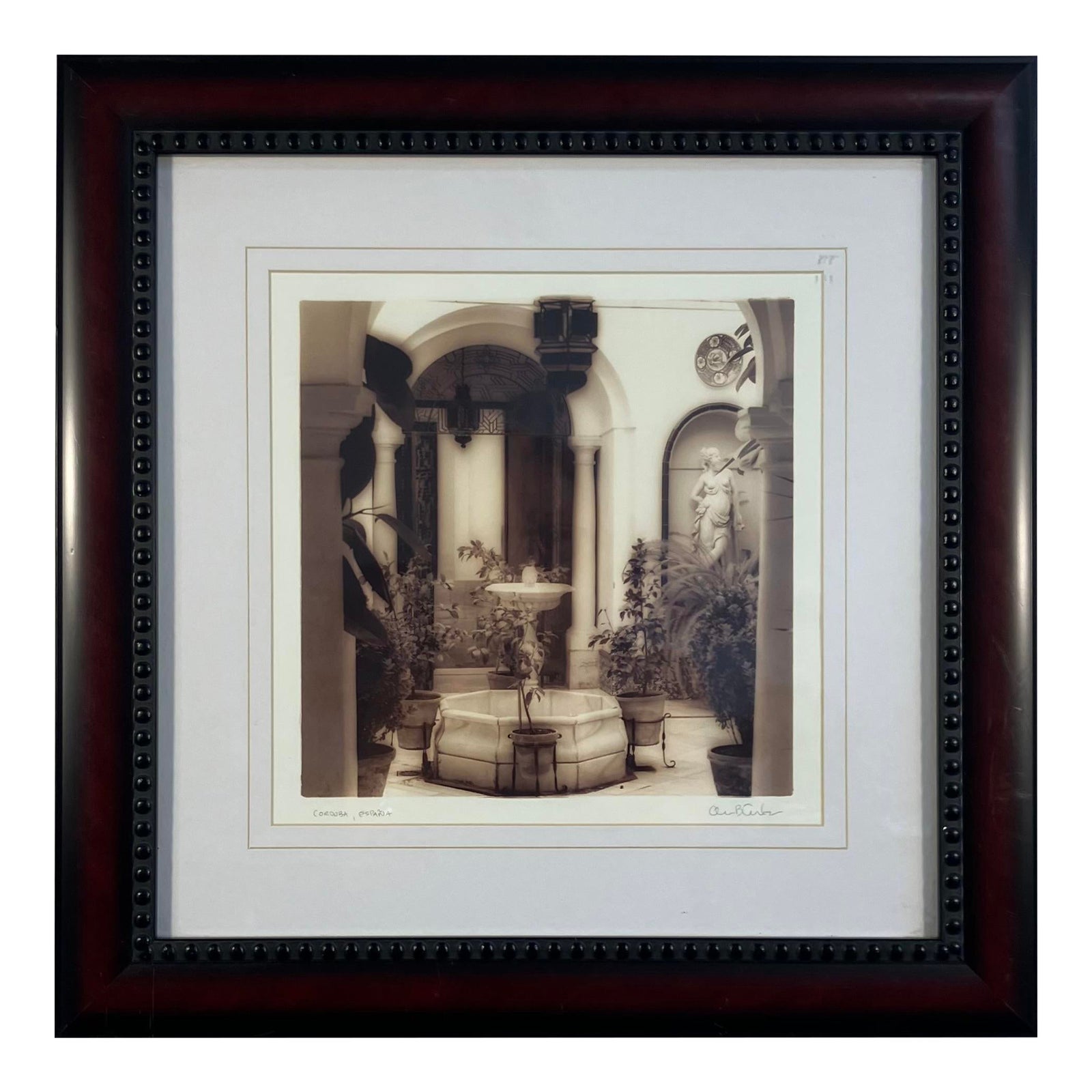 Alan Blaustein Sepia Photograph – Spanish Courtyard Scene, Cordoba ...