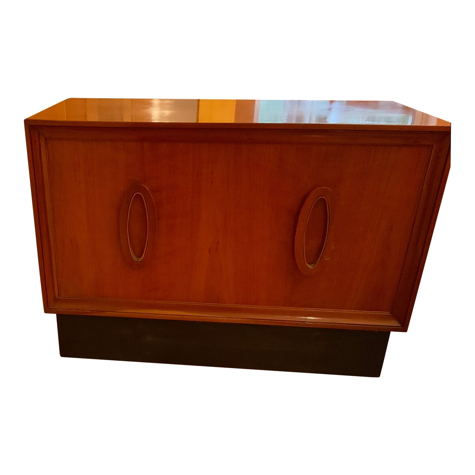 1950s Two Mid Century Modern Custom Made Cherry Buffets | Chairish