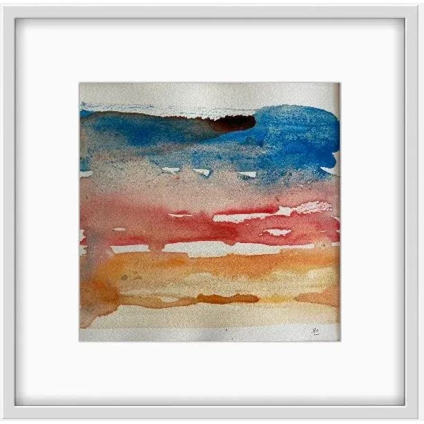 Contemporary Abstract Watercolor Seascape Painting on Paper by ...