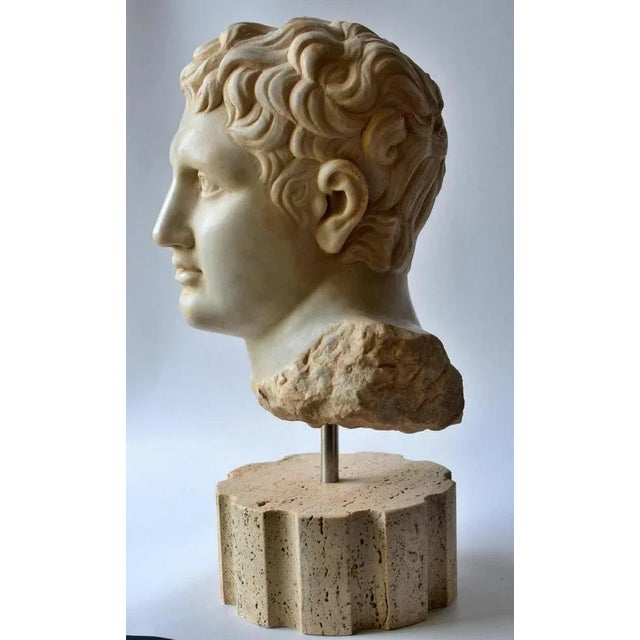20th Century Italian Sculpture Lisippea Apoxiomenos Head in Marble ...