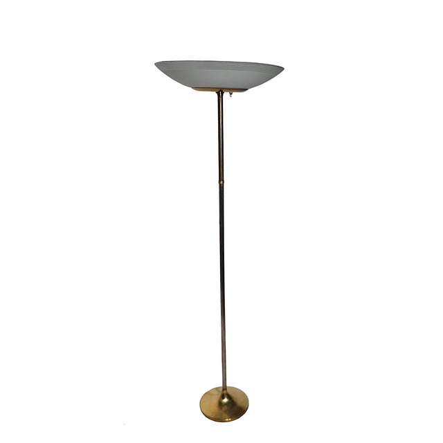 Mid Century Torchiere Uplight Floor Lamp | Chairish