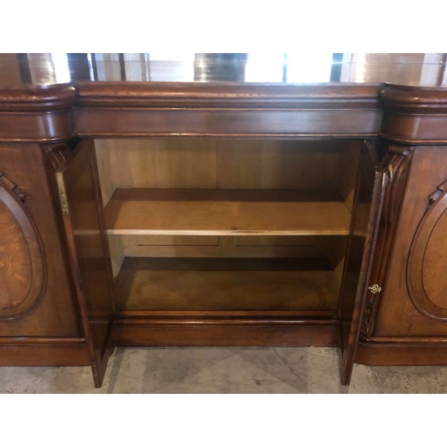 Antique Lamb of Manchester Monumental Oak Sideboard With Mirror | Chairish