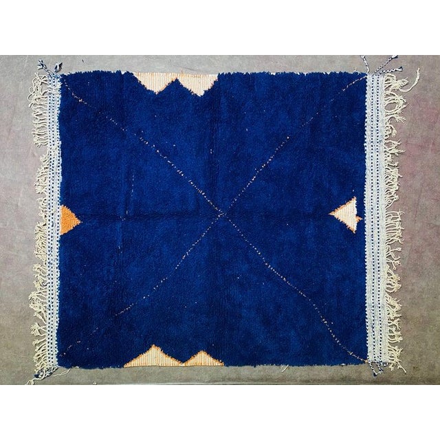 Moroccan Blue Tribal Rug-7′11″ × 9′2″ | Chairish