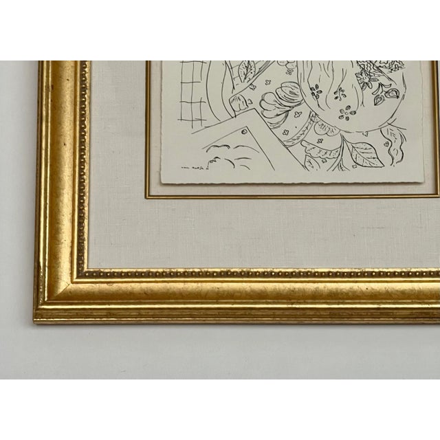 Framed Reproduction Lithograph After Henri Matisse Drawing | Chairish