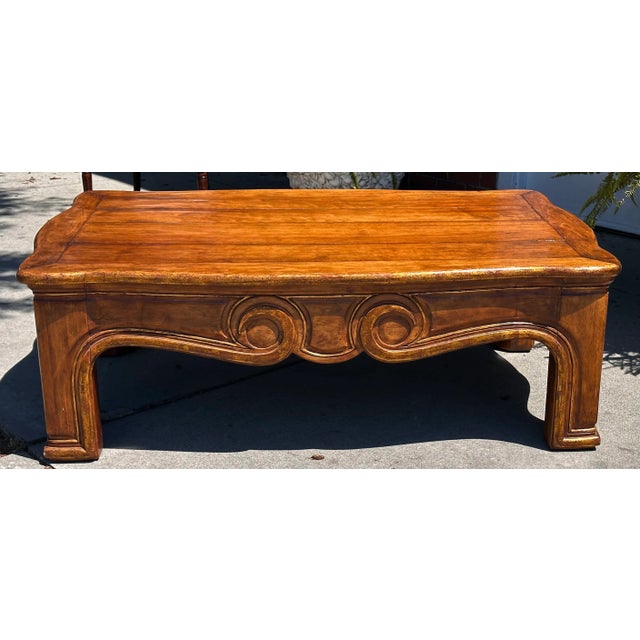 Large Gregorius Pineo Rustic European Coffee Cocktail Table | Chairish