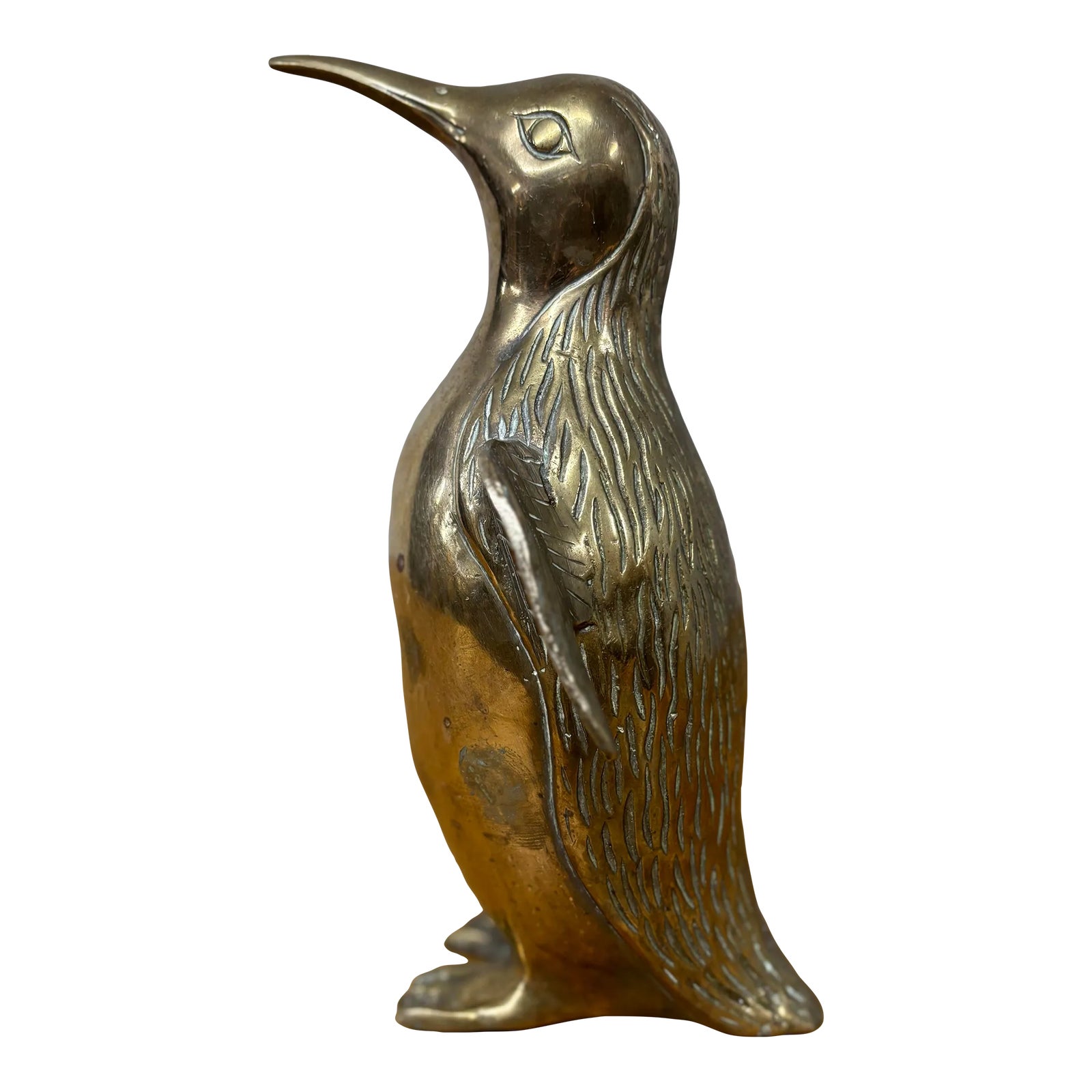 Vintage English Brass Penguin | Chairish