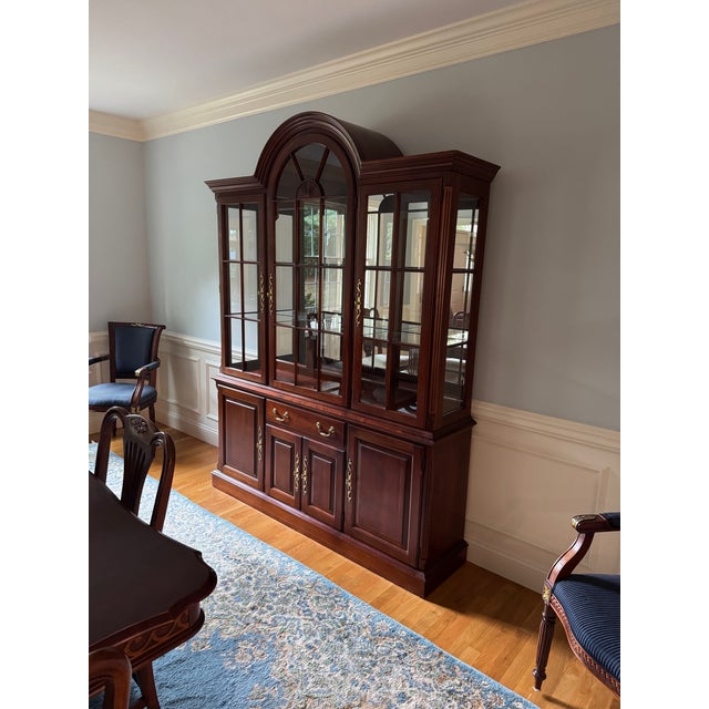 Pennsylvania House Palladian China Cabinet and Buffet Unit | Chairish