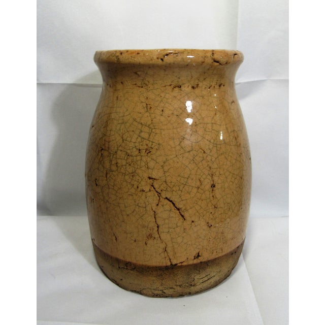 Mid-Century Rustic Pottery Jug Vase Pot | Chairish