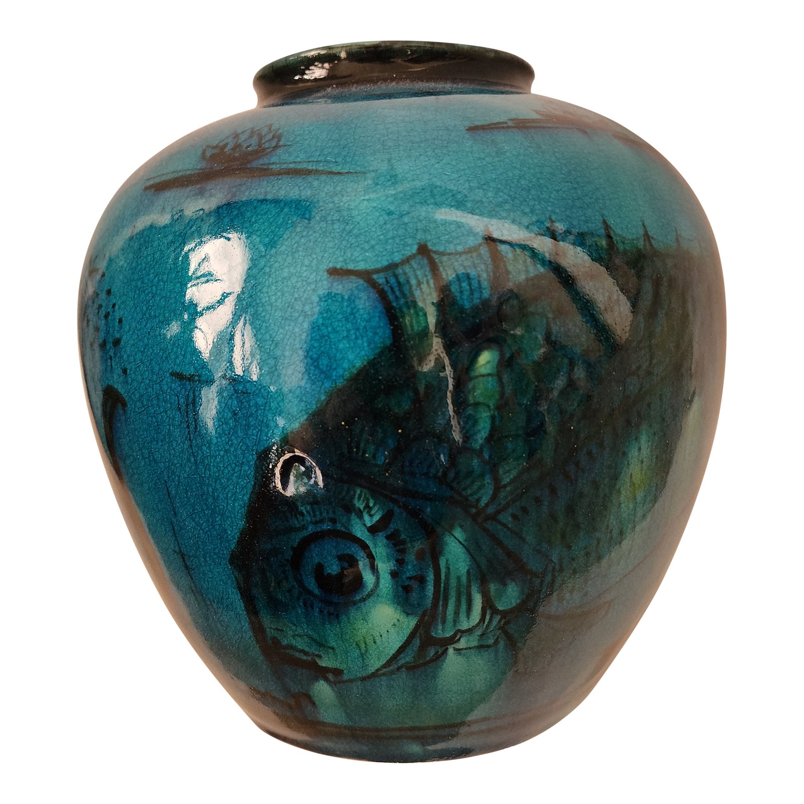 Delft Earthenware Vase by Wouter Dirk Oosterloo | Chairish