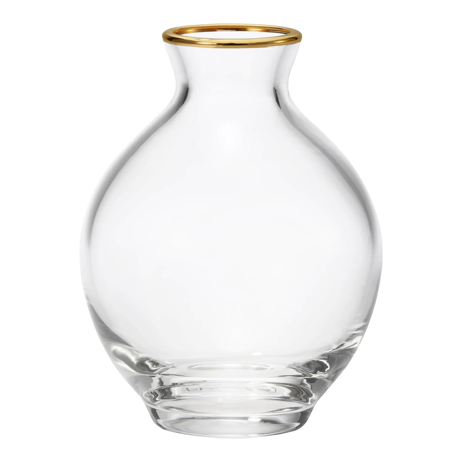 AERIN Sancia Plum Glass Vase, Clear | Chairish