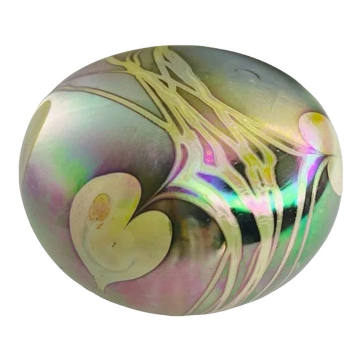 1985 Eric Brakken Glasshouse Studio Iridescent Hanging Hearts Signed ...