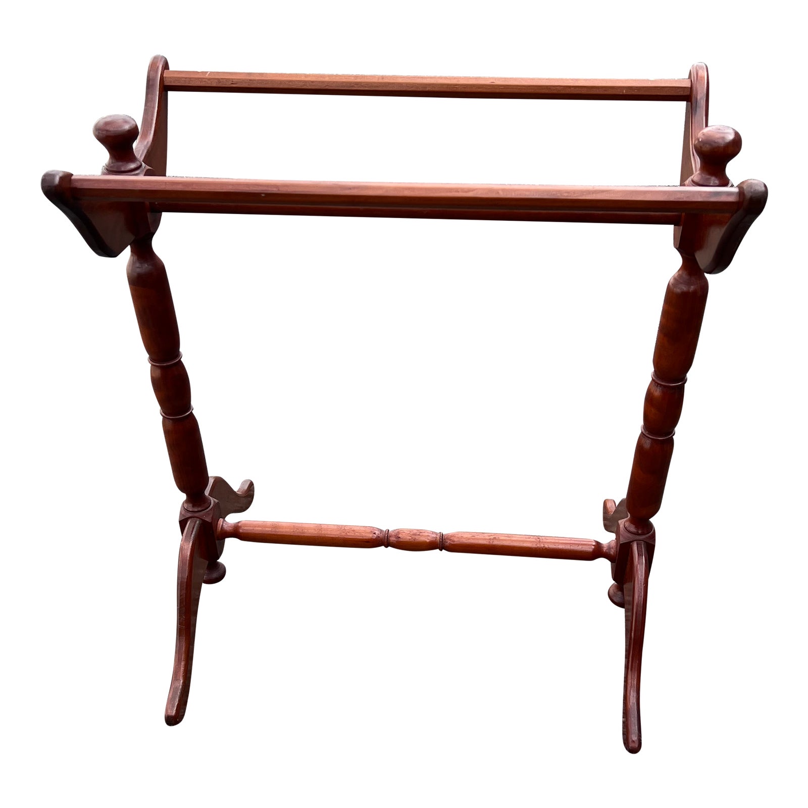 1960s Wooden Quilt Rack | Chairish