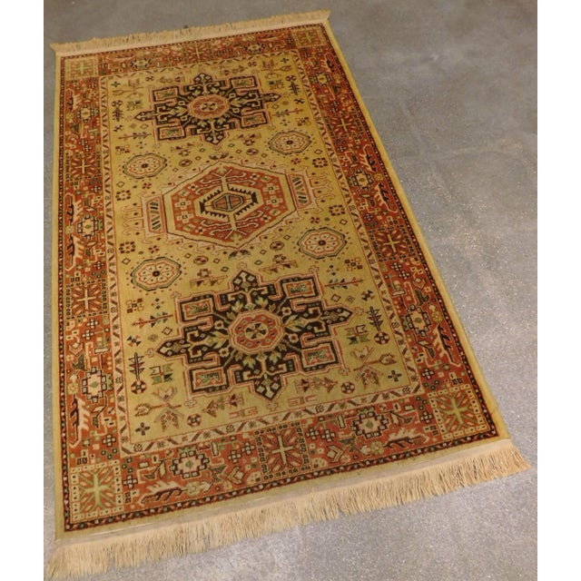 1990s Vintage Geometric Style Rug. 3'3"x 5'2" | Chairish