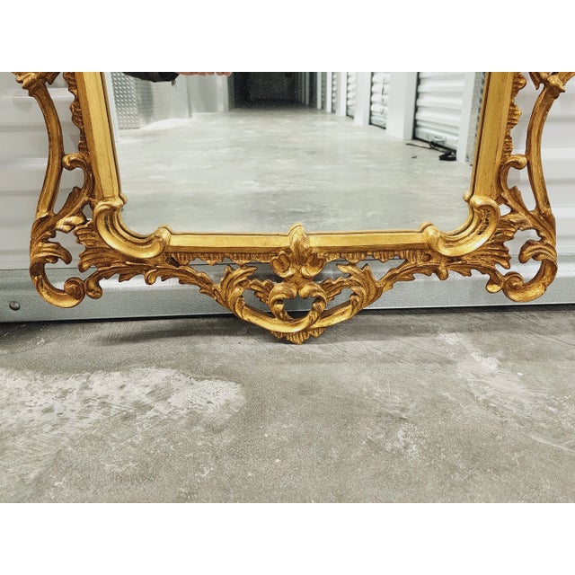 Chippendale Style Giltwood Mirror | Chairish