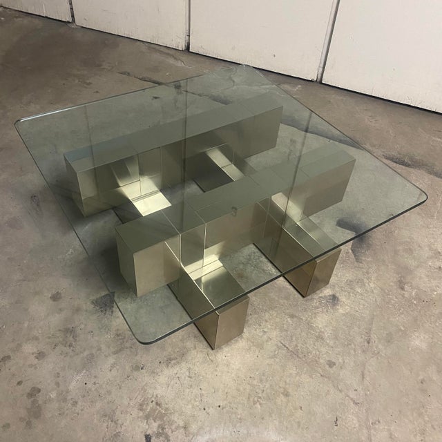 1970s Paul Evans Style Cityscape Minimalist Patchwork Coffee Table ...