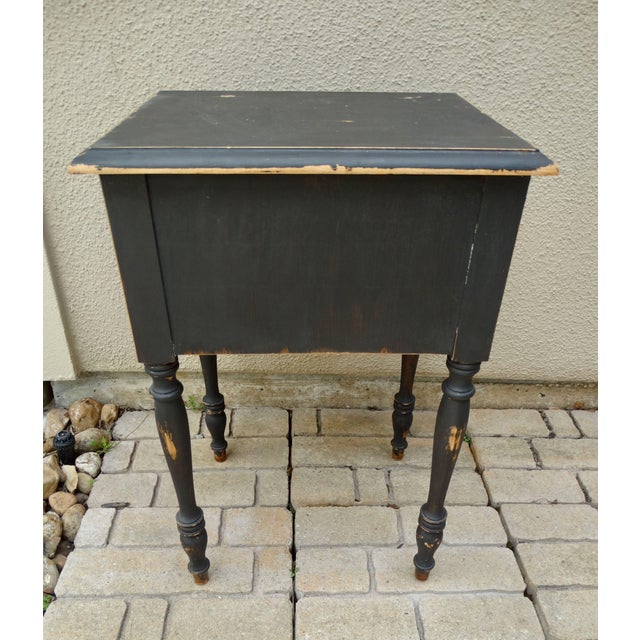 Rustic 2-Drawer Lamp Side Table | Chairish