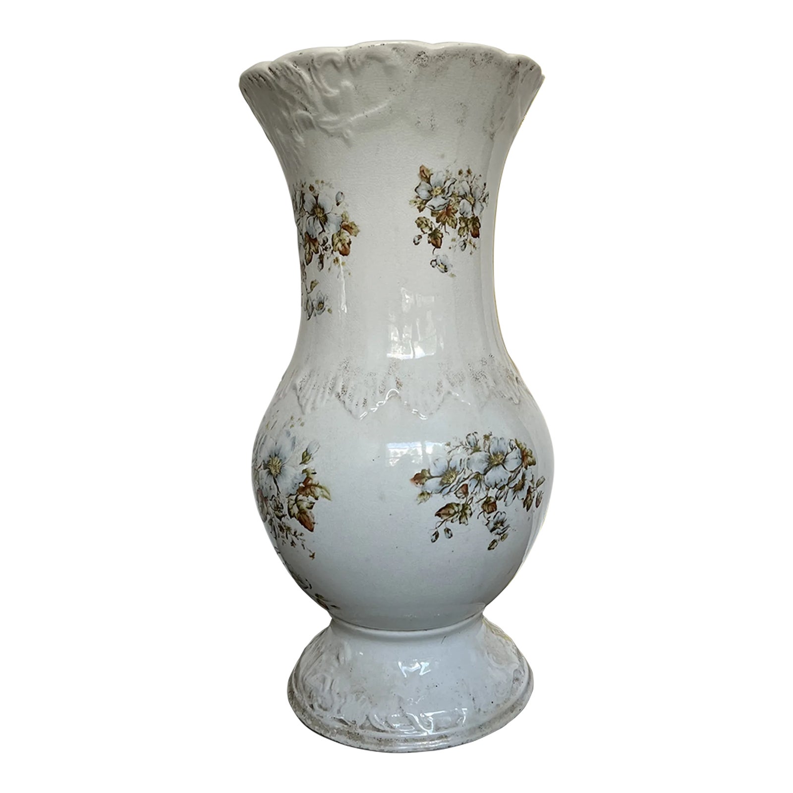 Vintage Early 19th Century Warwick Porcelain China Large Vase | Chairish