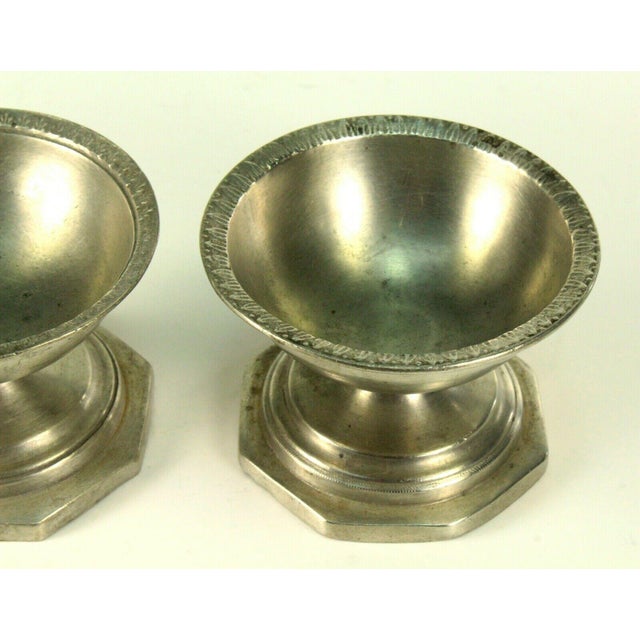 Early 18th Century Pewter Open Salt Cellars With Octagonal Base- a Pair ...