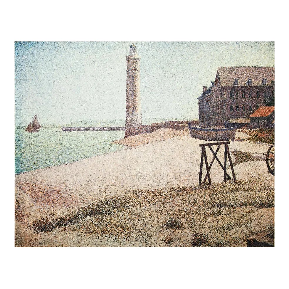 1977 After Georges Seurat "The Lighthouse at Honfleur", Full-Color Print | Chairish