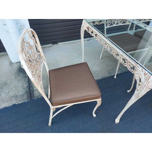 1970s Vintage 7 Piece Cast Aluminum Brown Jordan Style Quality Patio ...