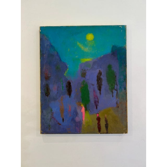 Vintage Ethereal Figurative Landscape Painting by Martin Friedman ...