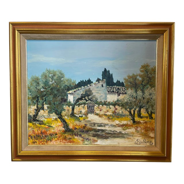 Original Signed Oil Painting From l'Isle Sur La Sorgue, Framed | Chairish