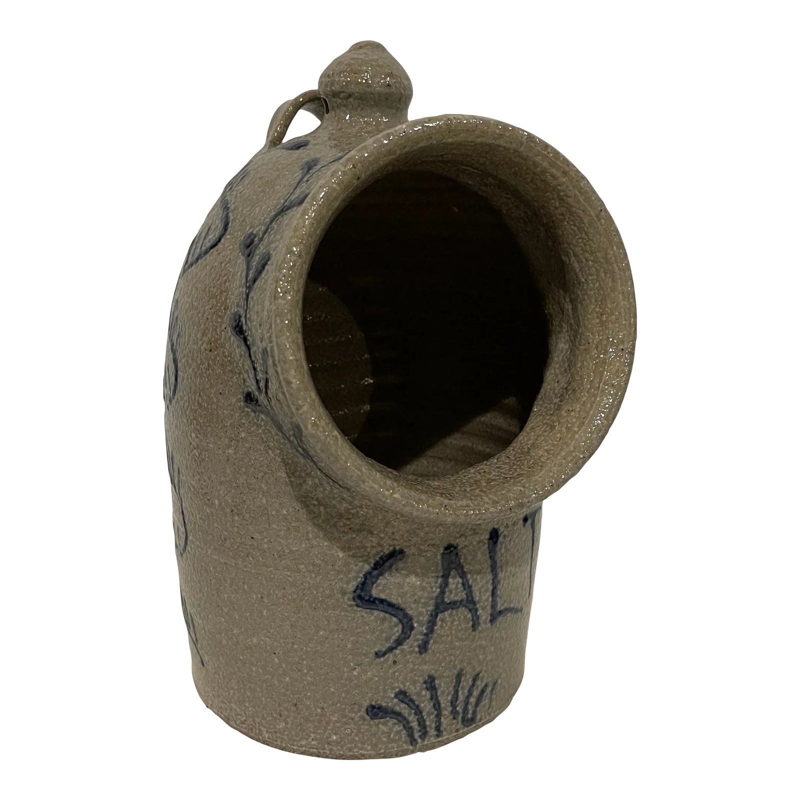 Mid 20th Century Salt Glazed Stoneware Salt Pig | Chairish