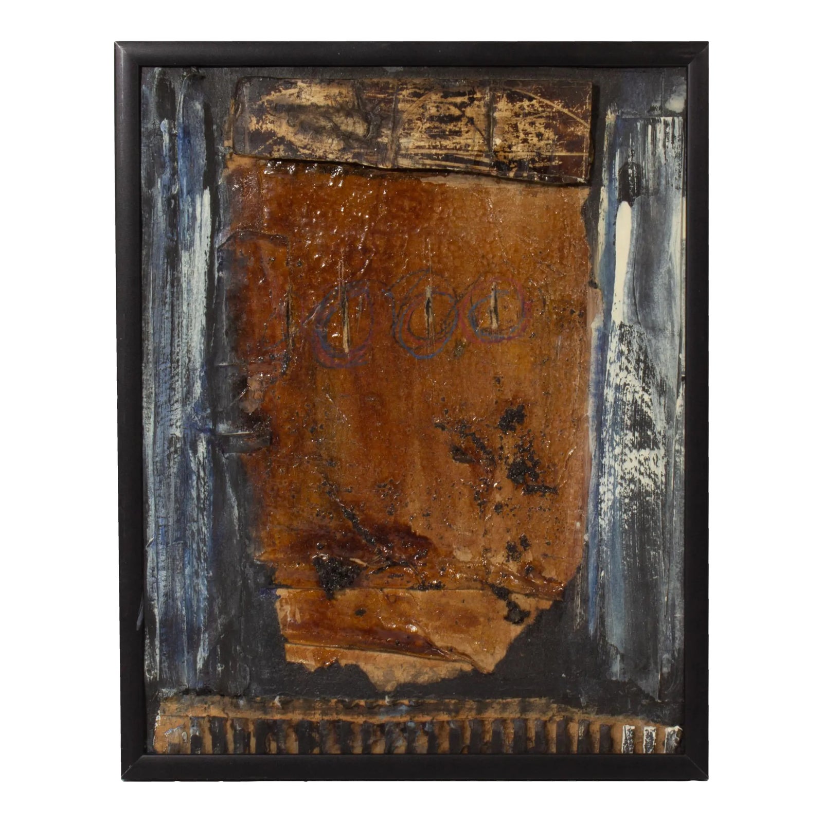 2005 Signed “Asuka I” Mixed Media Collage by Artist Juliet Holland ...