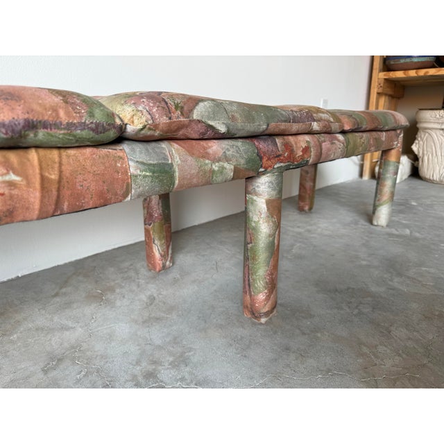 Milo Baughman Parsons - Style Long Upholstered Bench | Chairish