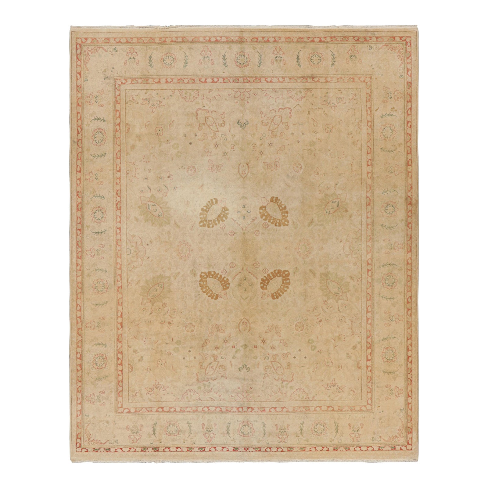 Rug & Kilim’s Sultanabad Style Rug in Beige-Brown With Floral Patterns ...