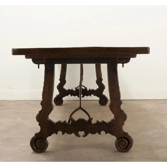 Spanish Oak Extending Dining Table | Chairish