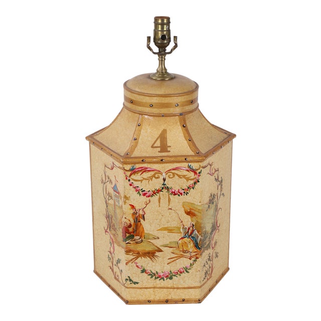 20th Century Traditional Export Tea Caddy Lamp | Chairish