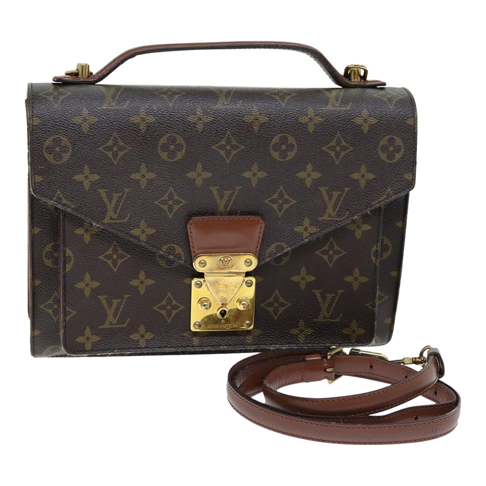 Louis Vuitton Monogram Monceau Hand Bag 2Way M51185 Lv Auth 73799 ...