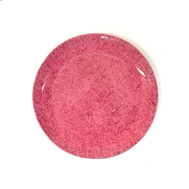 Mid 20th Century Deep Pink Wall Plate Curation - Group of 9 | Chairish