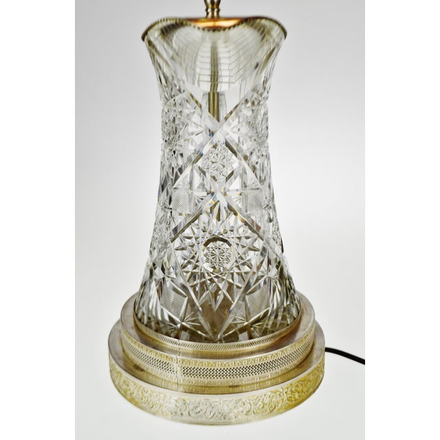 Victorian Style Cut Glass Pitcher Table Lamp | Chairish