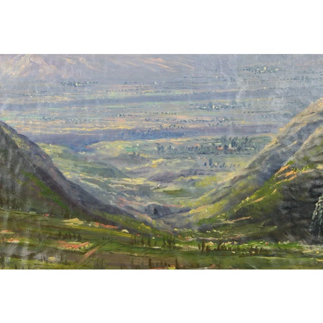 Late 19th Century Rafael Salas Oil Painting on Canvas of an Andean ...