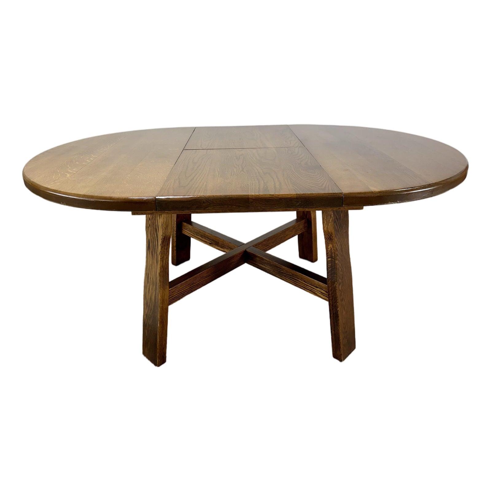 1970s Mid Century Guillerme Et Chambron Style Brutalist Oak Dining ...