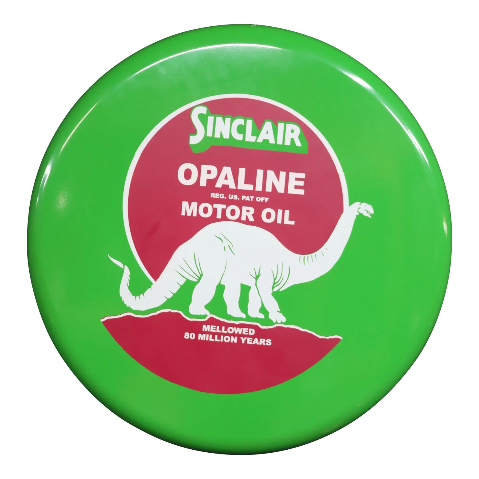 Reproduction Sinclair Motor Oil Button Sign | Chairish