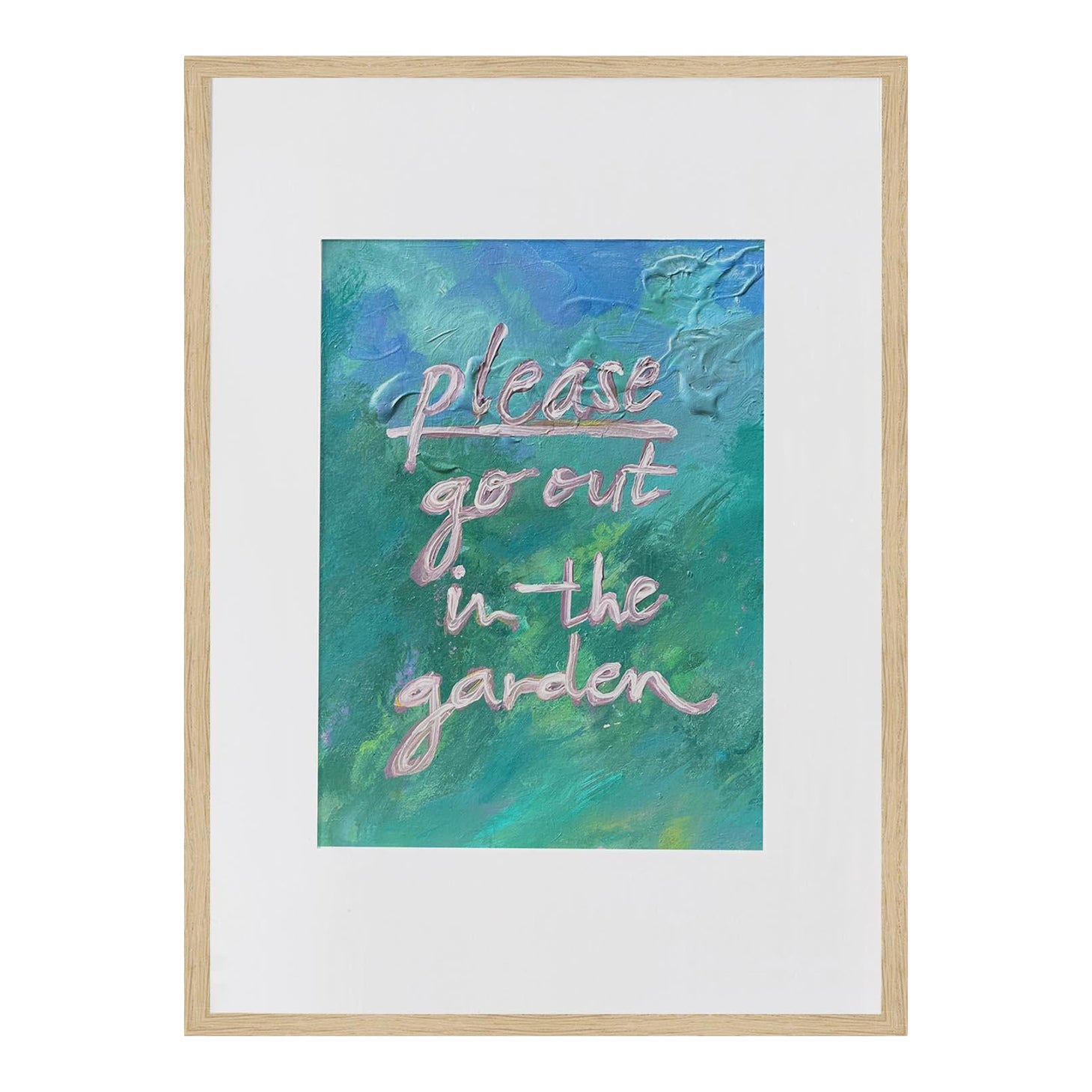 Please Go Out in the Garden Art Print 11.8x15.8 - by Maggie Lemak, Oak ...