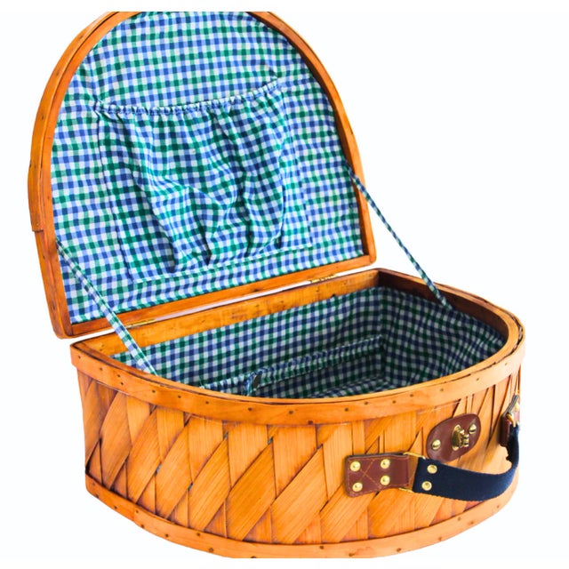 Vintage Picnic Storage Basket | Chairish